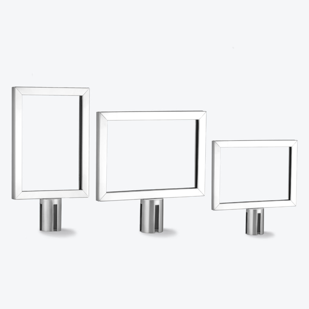 Stainless Steel Sign Frame for Stanchions - Stanchions Canada